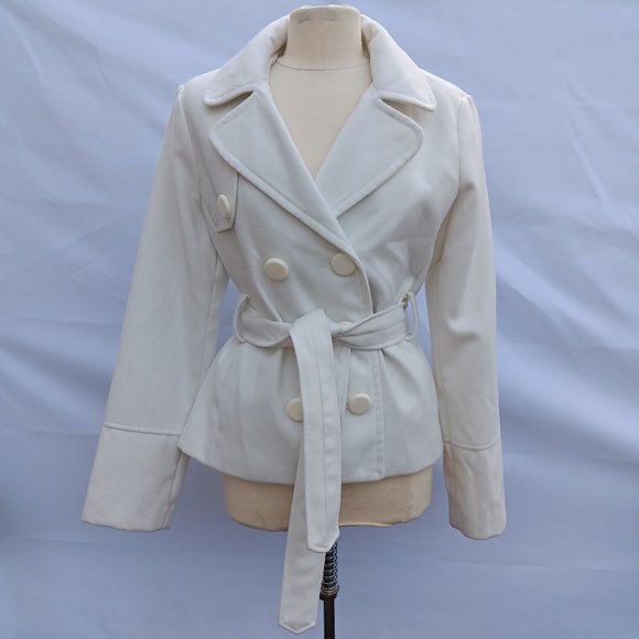 Maurices | Jackets & Coats | Maurices White Button Down Coat | Poshmark
